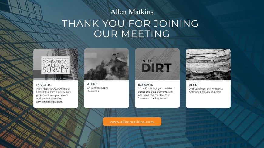 Allen Matkins | Thank You for Joining