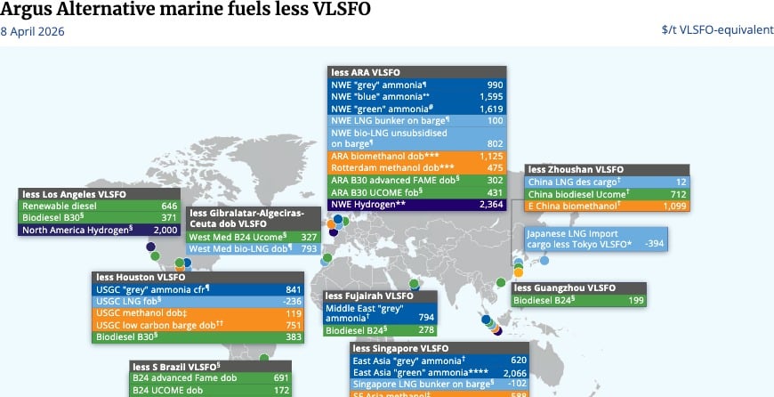 Oil Products | Alternative Marine Fuels Hub Map marine fuels vlsfo ...