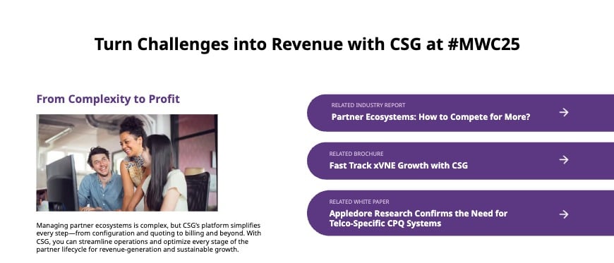 MWC25 Challenges Turn Challenges into Revenue with CSG at #MWC25
