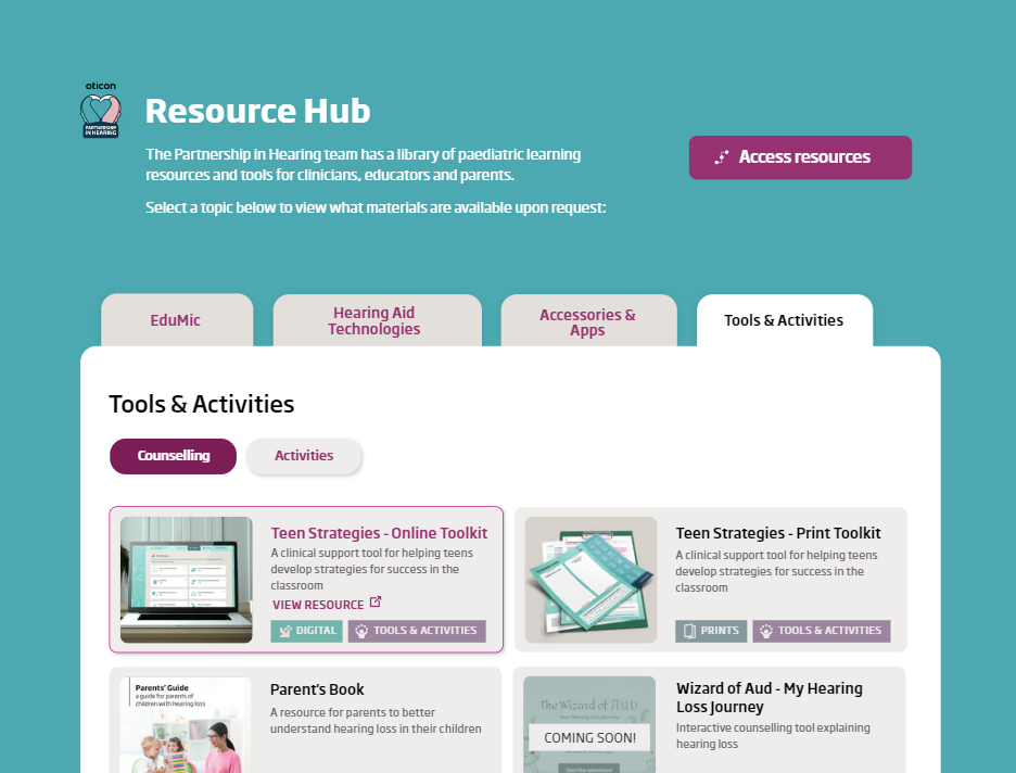 Resources | Oticon Partnership in Hearing Resource Hub | Oticon ...