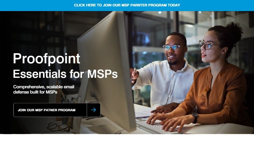 Proofpoint - MSP Landing page