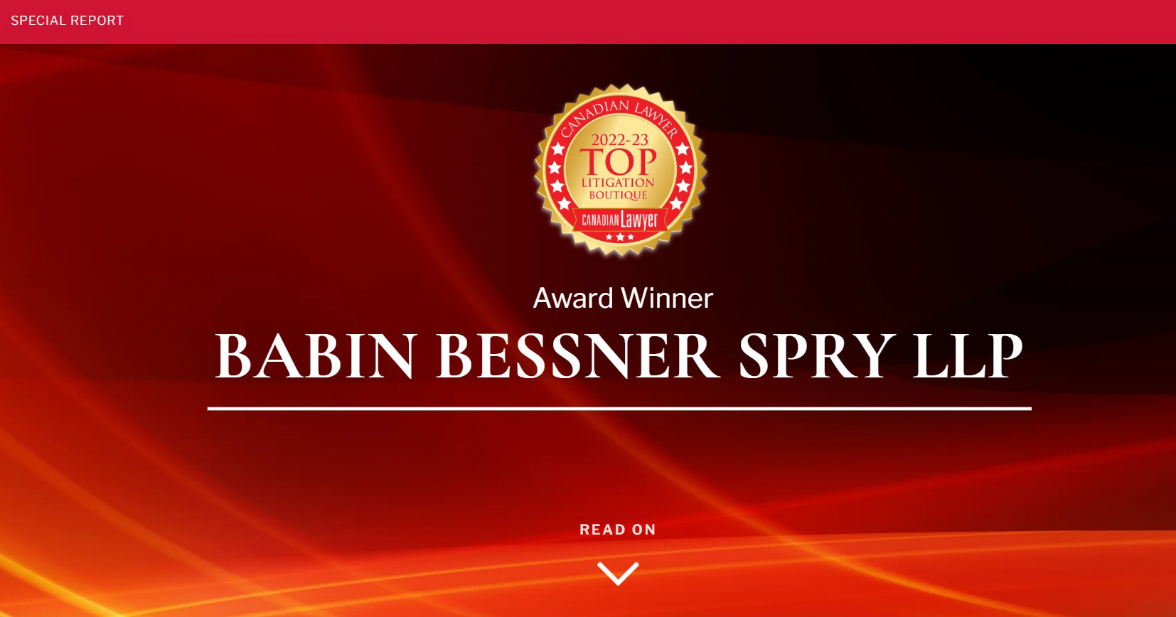 CL Top Litigation Boutiques 2022 - BABIN BESSNER SPRY LLP