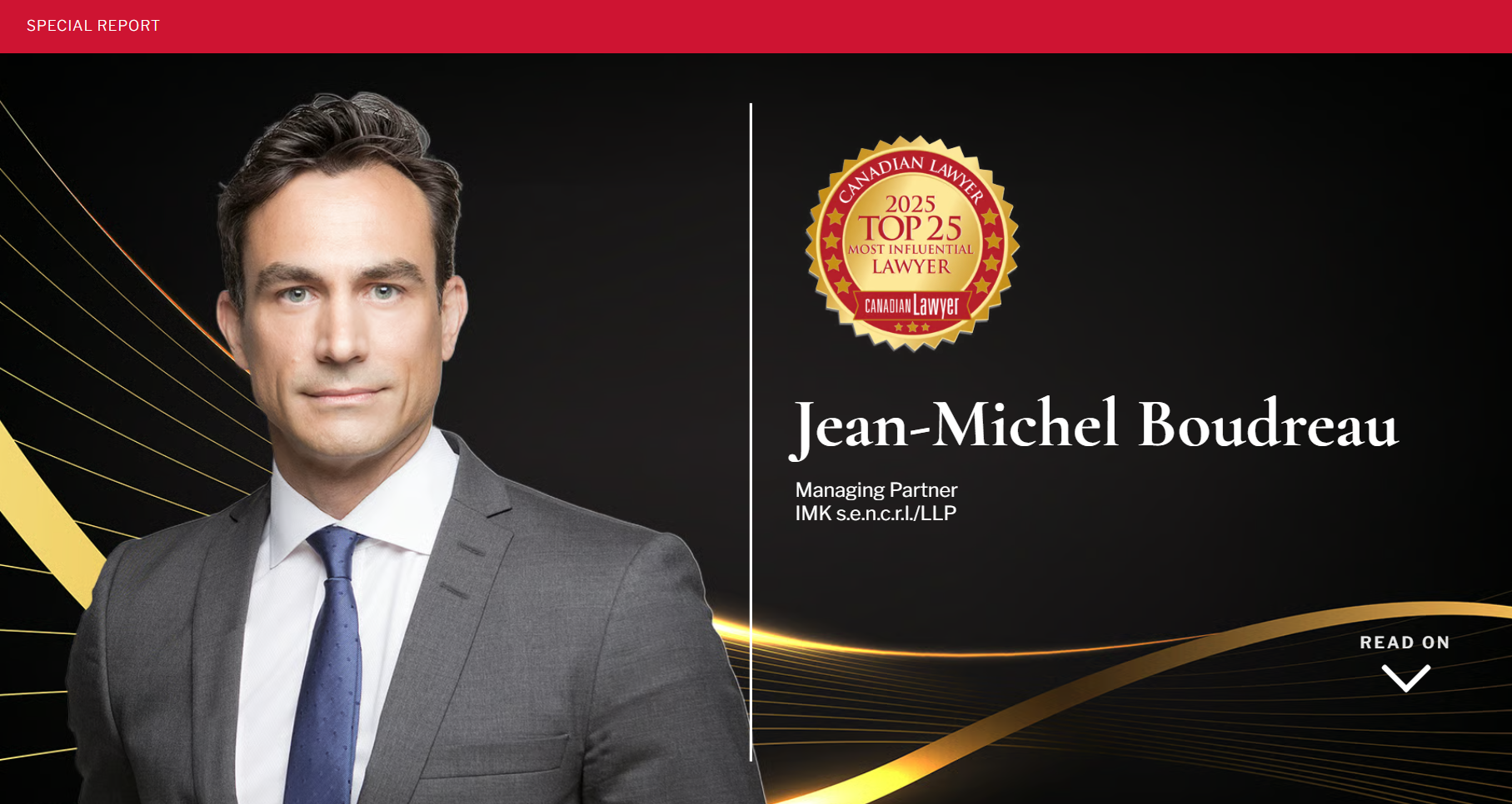 CL Top 25 Most Influential Lawyers 2025 - Jean-Michel Boudreau CL Top ...