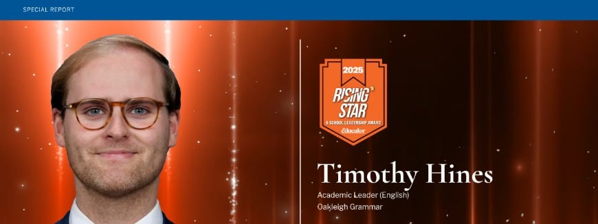 TE Rising Stars and School Leadership Award 2025 - Timothy Hines TE Rising Stars and School ...