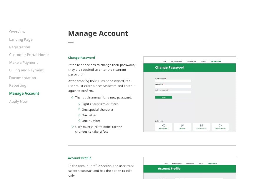 Customer Portal Manual - Manage Account