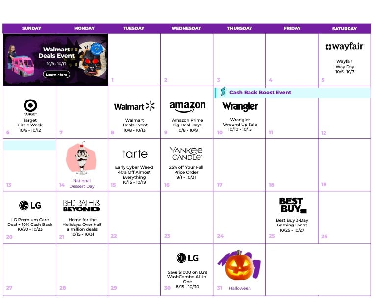 Calendar - October