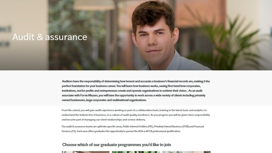 Audit & assurance -Graduate programme 2026 Audit Assurance Graduate ...