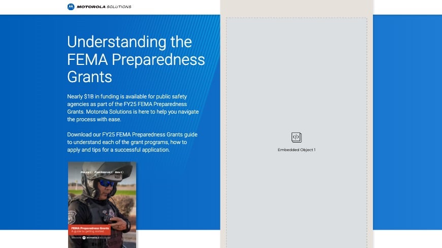 FEMA Preparedness Grants | Motorola Solutions FEMA Preparedness Grants ...