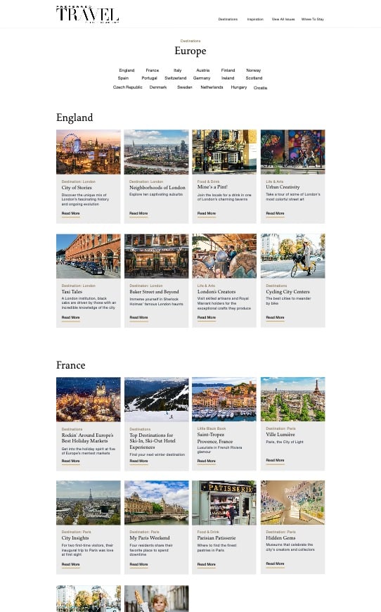 Preferred Travel Magazine | Destinations | Europe