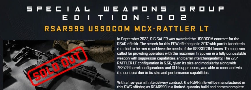 SOCOM MCX Program Page Banner