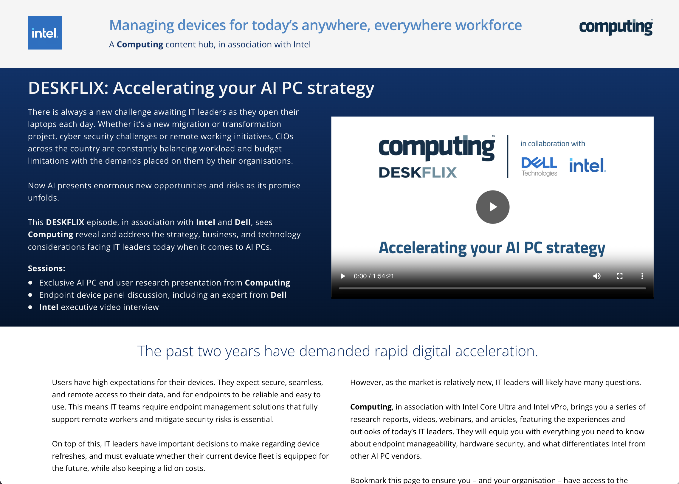 Intel: Managing devices for today’s anywhere, everywhere workforce