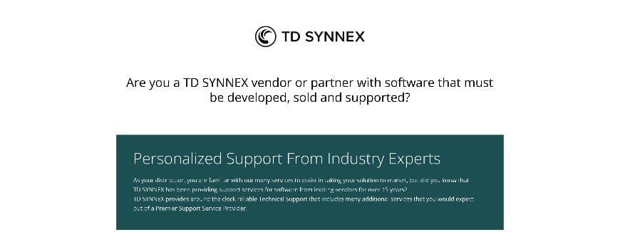 TD SYNNEX - Software Support Services