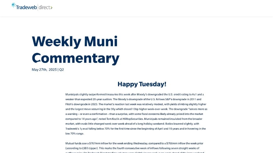 Weekly Muni Commentary
