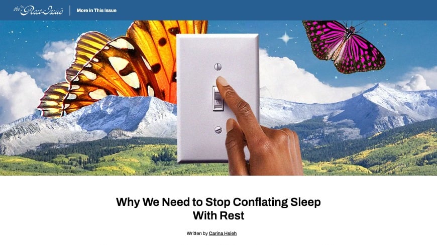 Why We Need to Stop Conflating Sleep With Rest